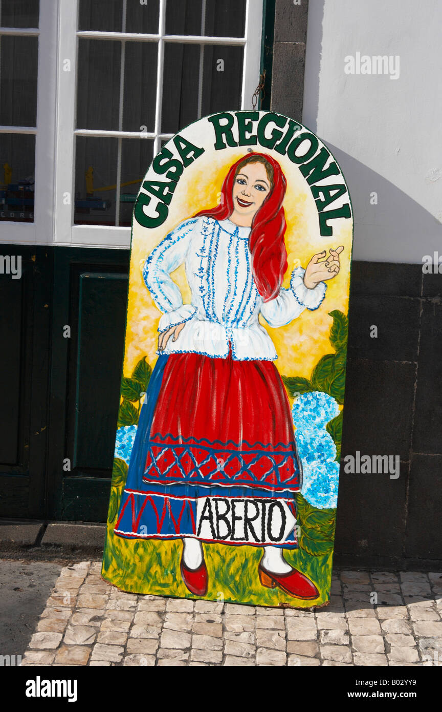 Azores, Shop Sign, Ponta Delgada, Sao Miguel Island Stock Photo - Alamy