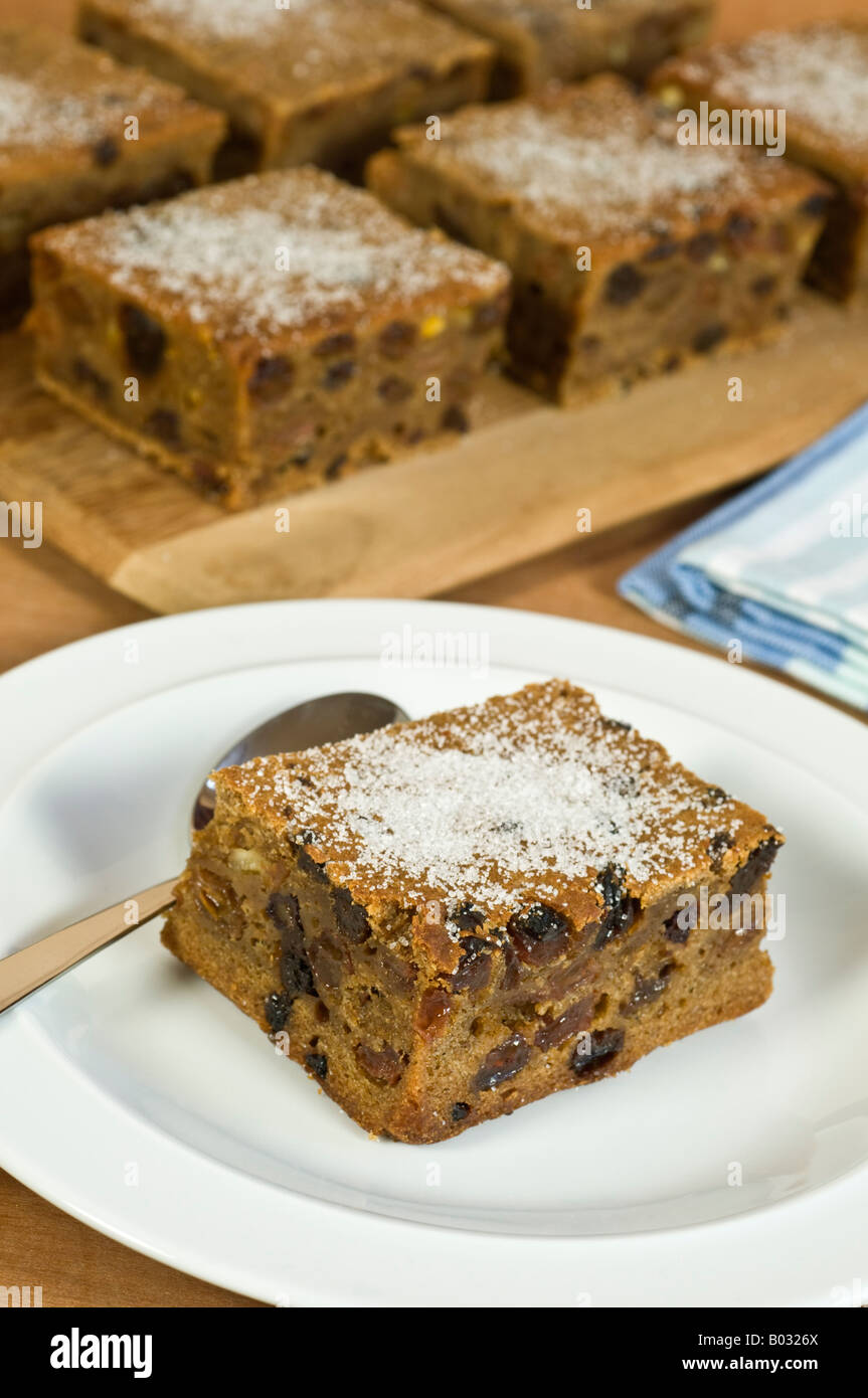 Spiced Bread Pudding UK Traditional Food Stock Photo - Alamy