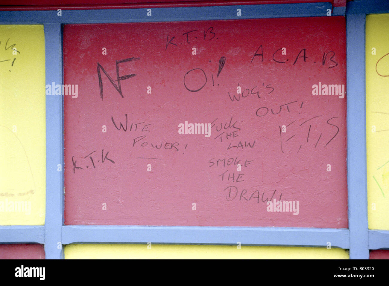Graffiti on a Wall Panel Stock Photo - Alamy