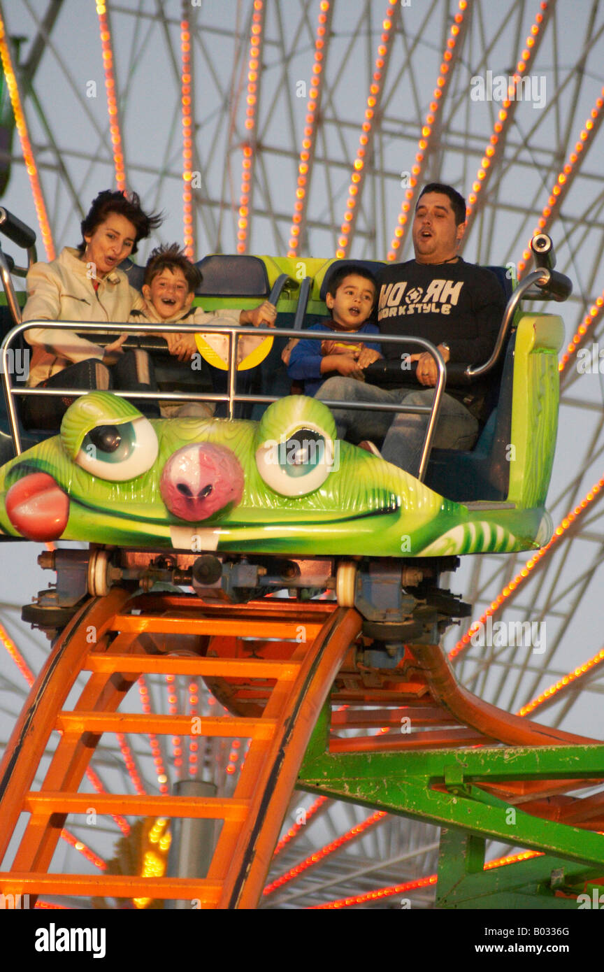 Fairground, funfair rollercoaster Stock Photo - Alamy