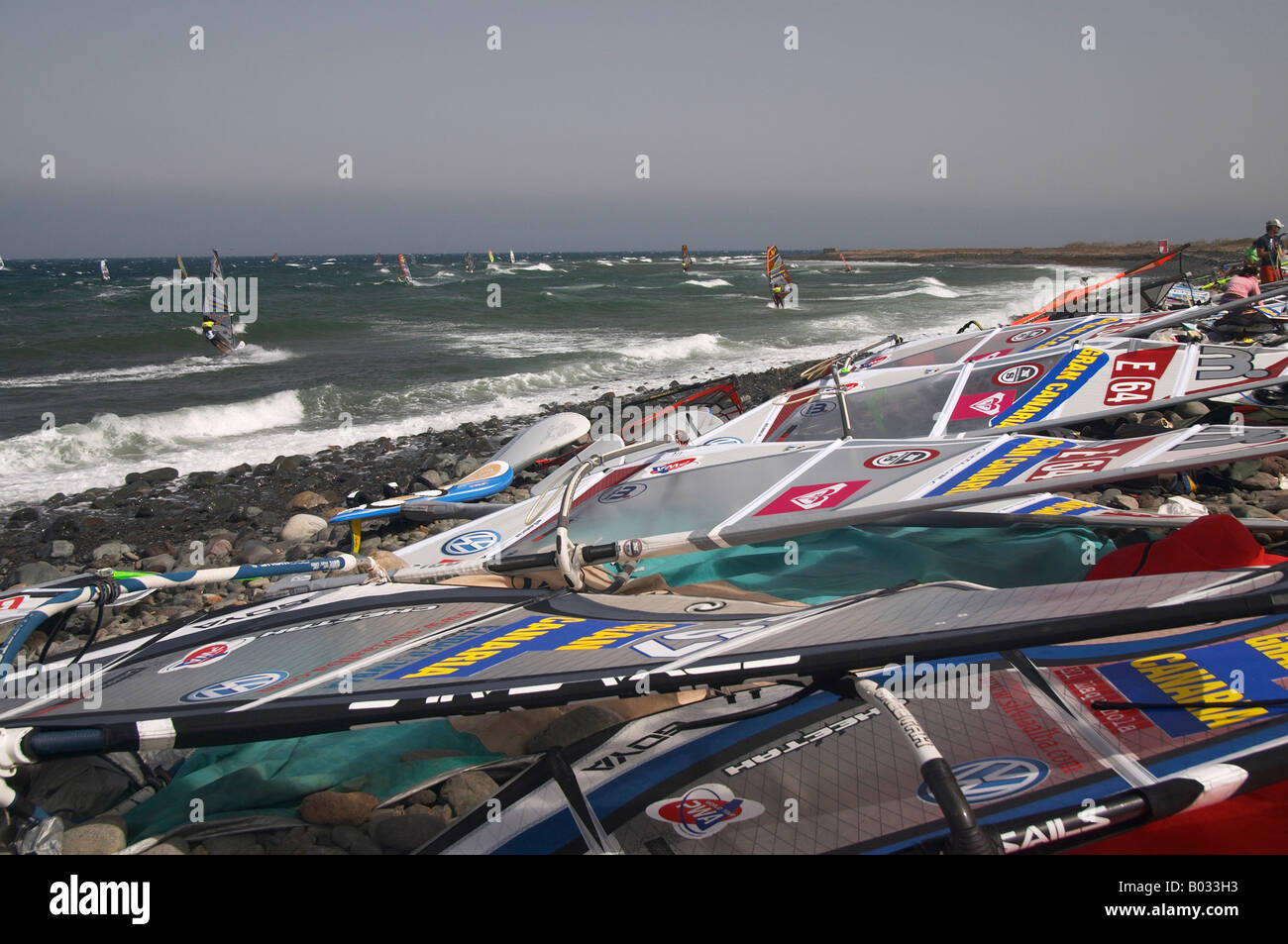Windsurfing, Pozo Izquierdo, Gran Canaria Stock Photo - Alamy