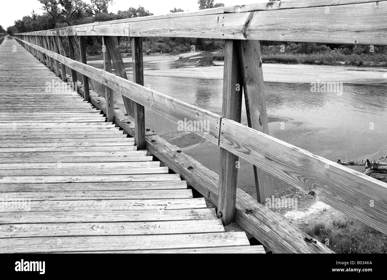 A bridge over the Platte River in Kearney, Nebraska, USA Stock Photo ...