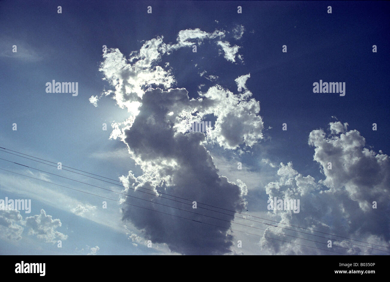 Vertically building cumulus cloud in a sheared environment Stock Photo ...