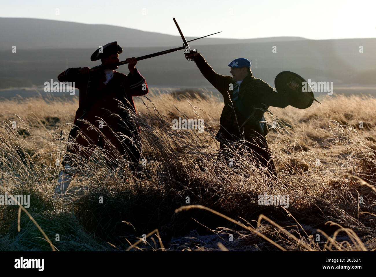 Duncan Cook dressed as a Red Coat officer and Mike Newcomen as a ...