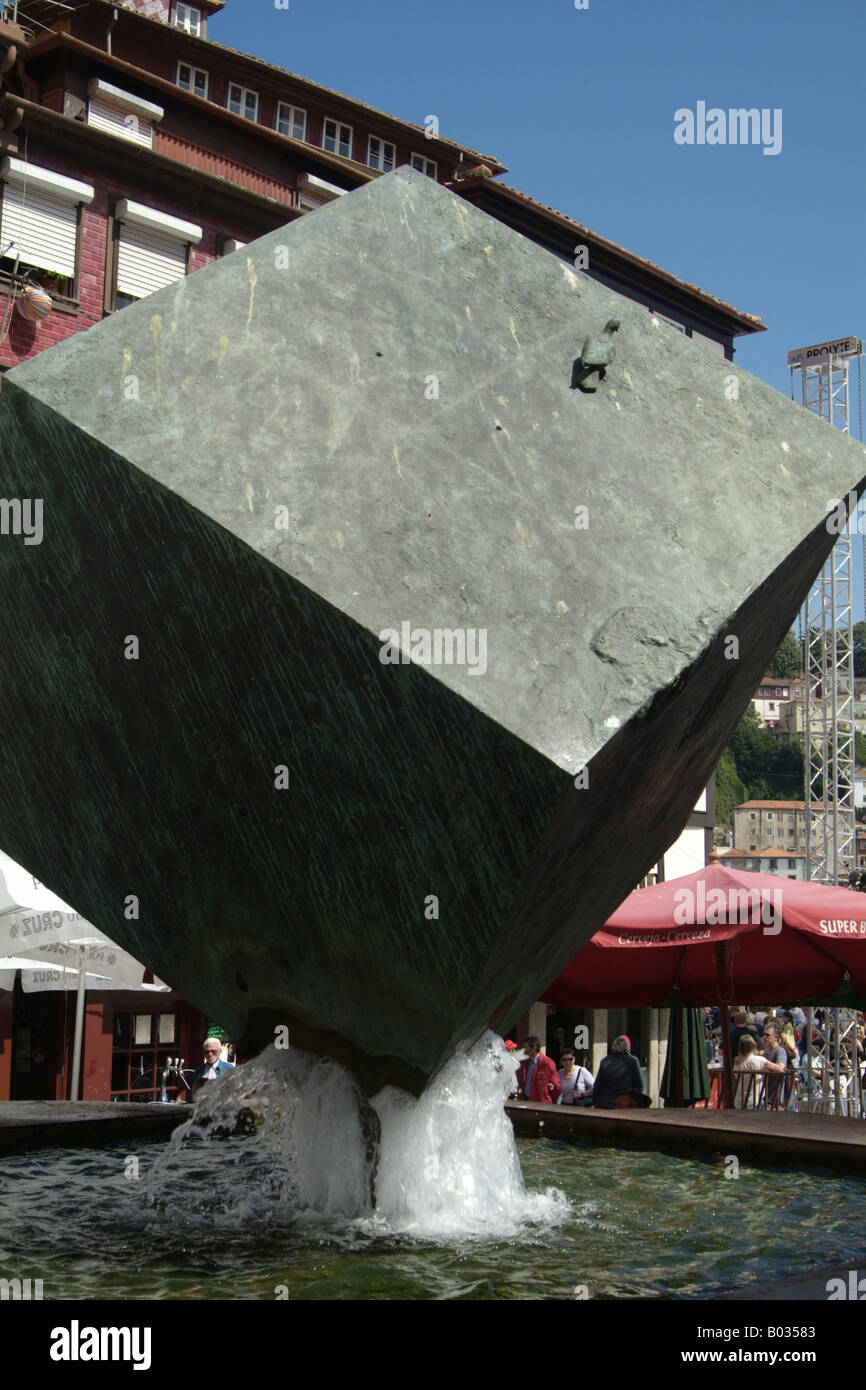 Sculpture by José Rodrigues in the Ribeira of Porto, Portugal Stock ...