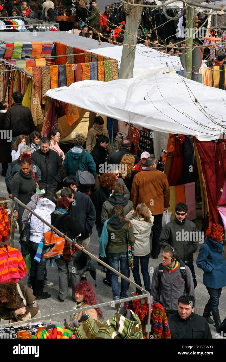 El Rastro Street Market, Madrid, Spain, Europe Stock Photo - Alamy