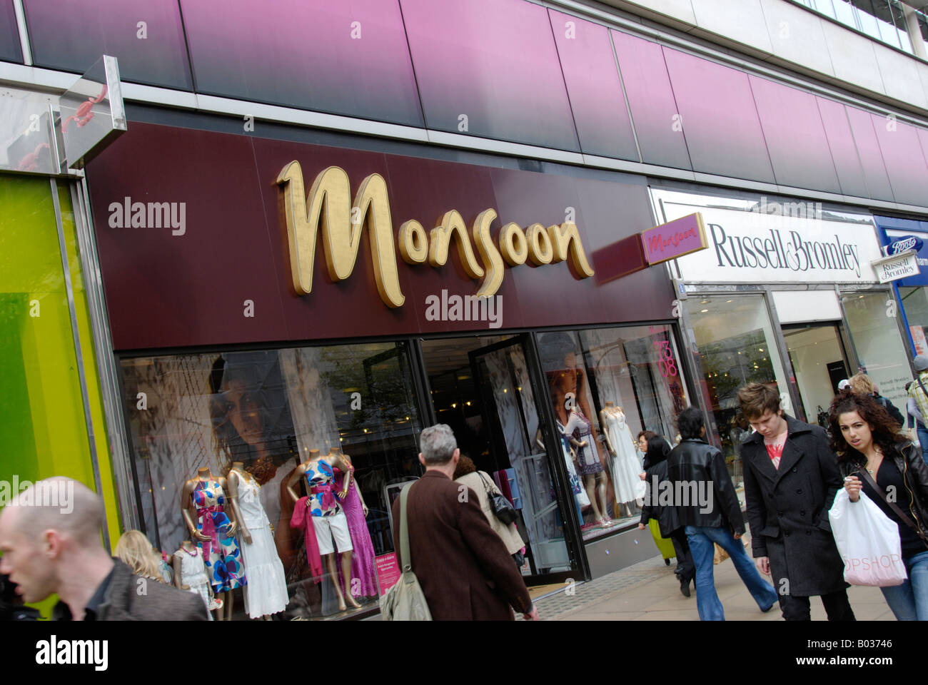 Monsoon clothes shop in Oxford Street London Stock Photo - Alamy