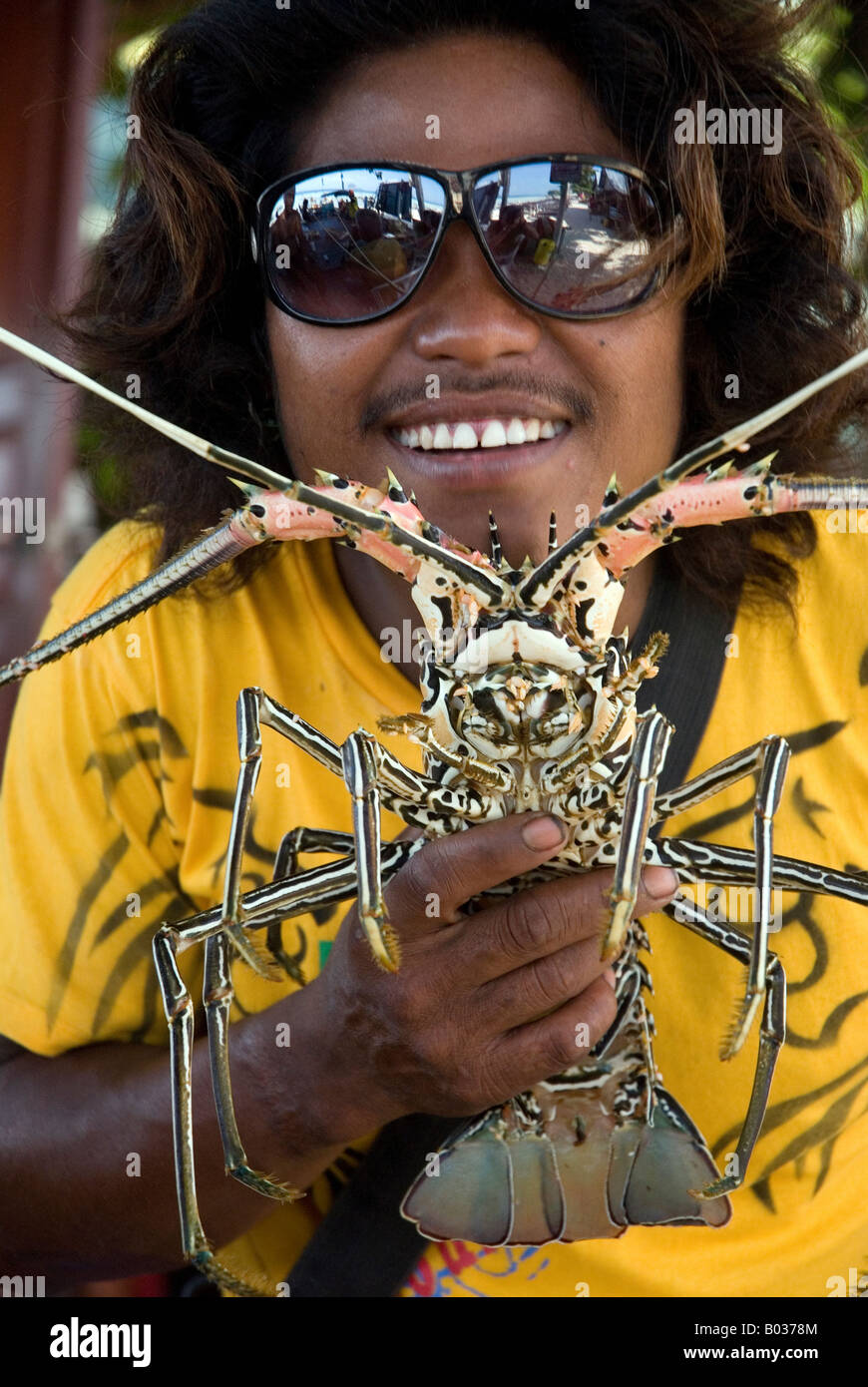 Sea Gypsy with lobster Stock Photo - Alamy