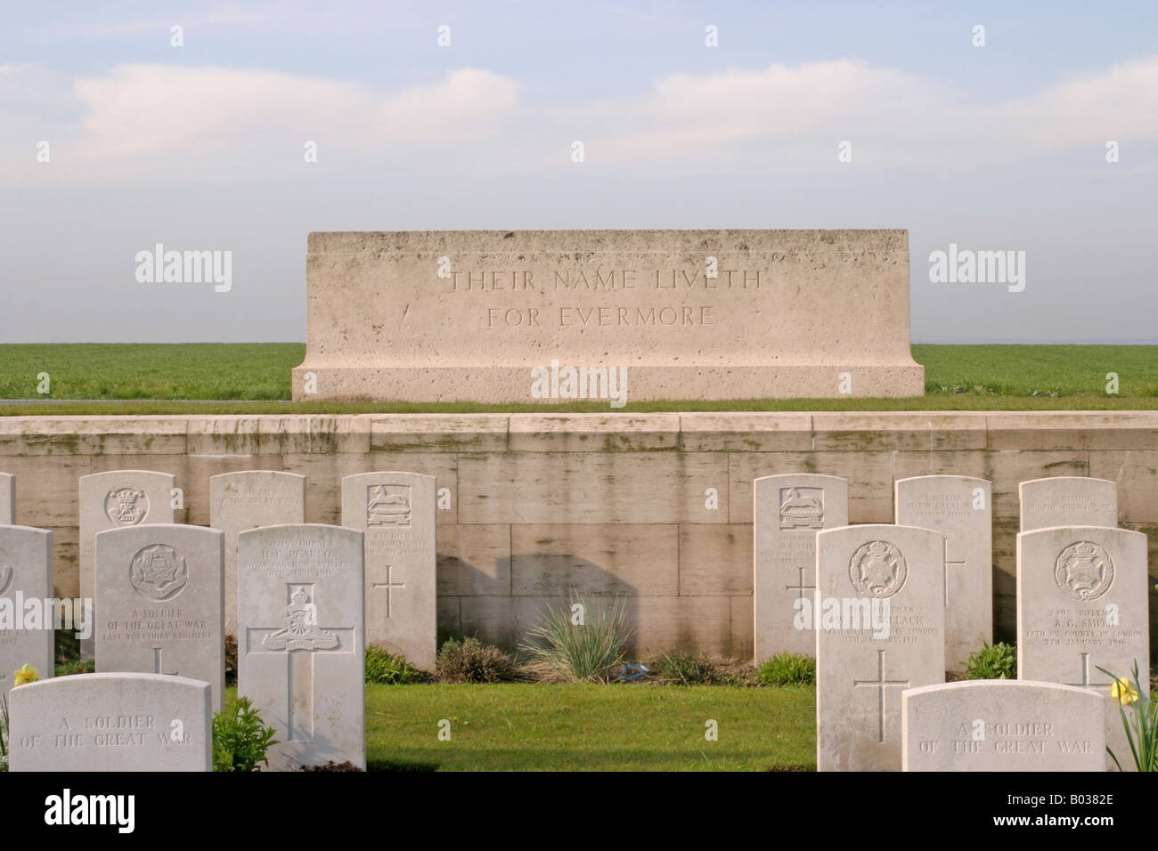 The War Stone in Dud Corner first World War Cemetery near Loos France ...