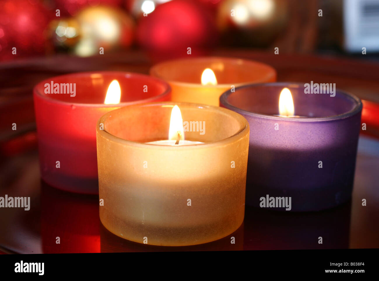 Pattern of colorful celebration candles Stock Photo - Alamy
