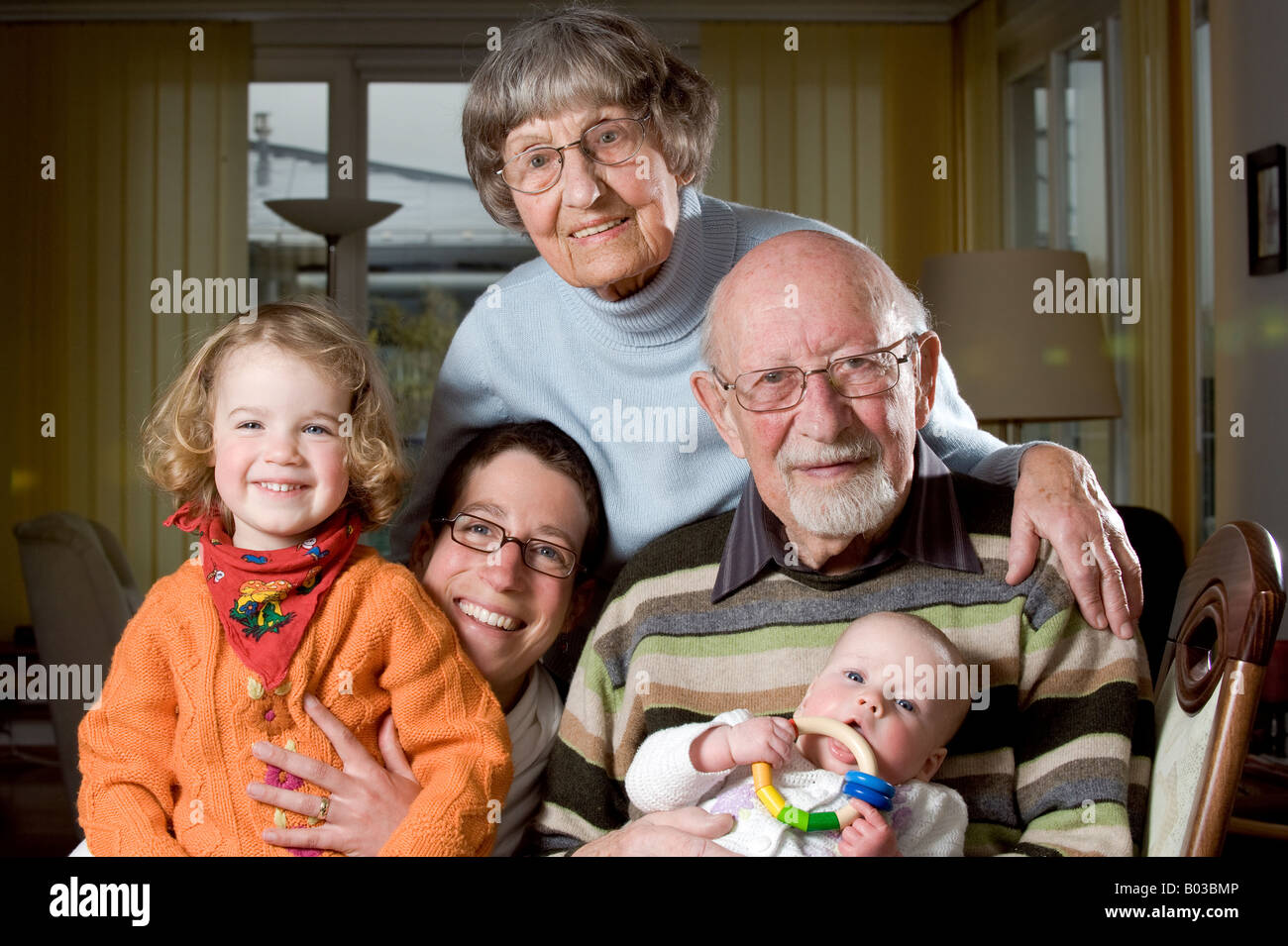 The happy family Stock Photo - Alamy