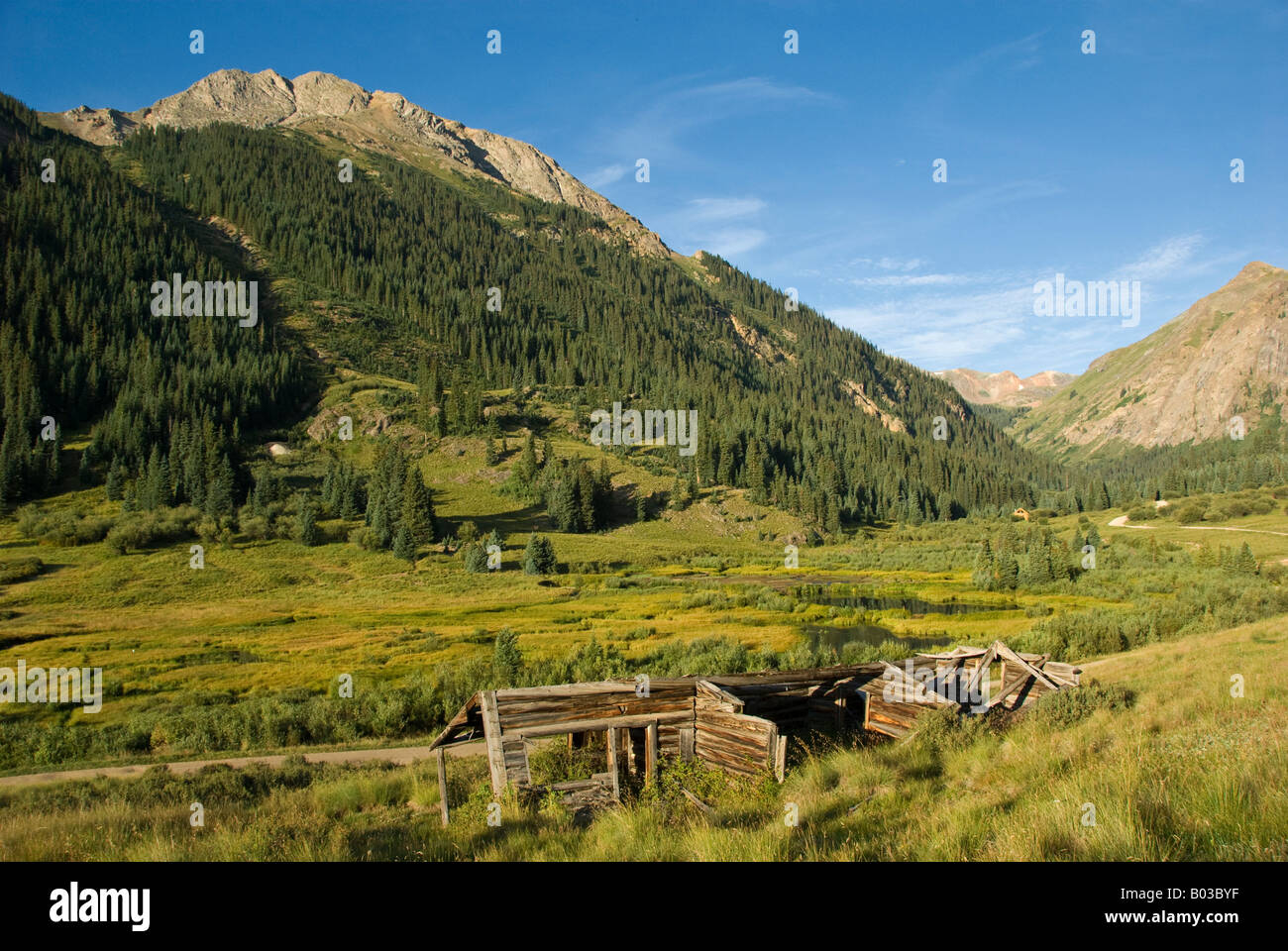 Miner s shacks Cinnamon Pass Road, Alpine Loop Scenic Byway, San Juan ...
