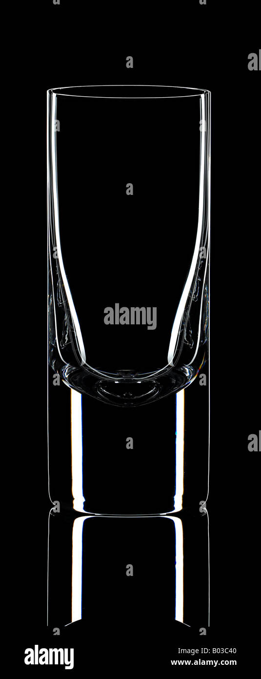 heavy base collins glass on black background Stock Photo - Alamy