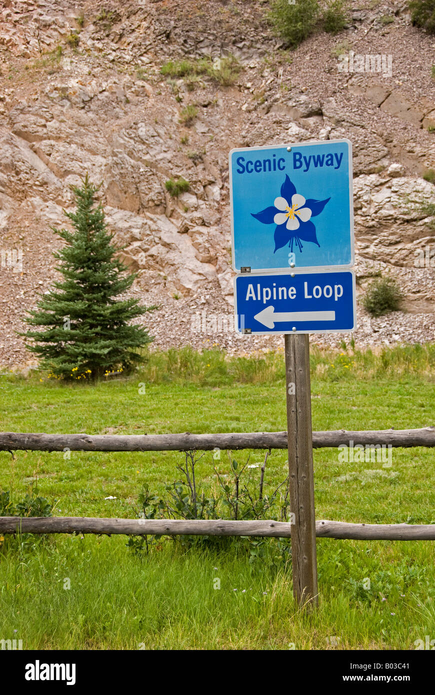 Alpine Loop Scenic Byway sign, Lake City, Colorado Stock Photo - Alamy