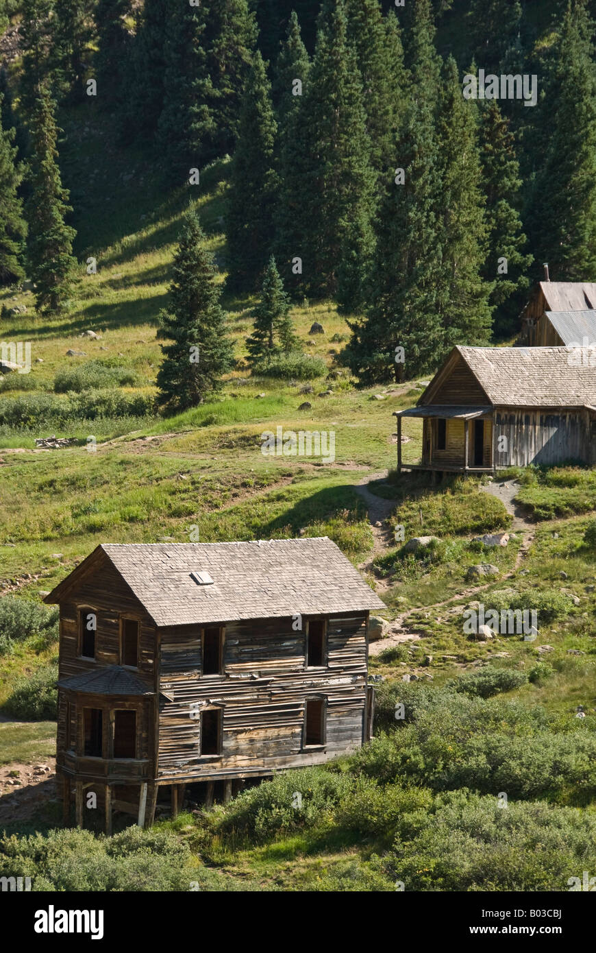 Houses Animas Forks. Alpine Loop Scenic Byway. San Juan Mountains ...