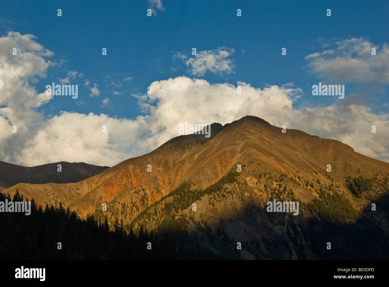 Sunset on the peaks around Burrows Park, Cinnamon Pass Road, Alpine ...
