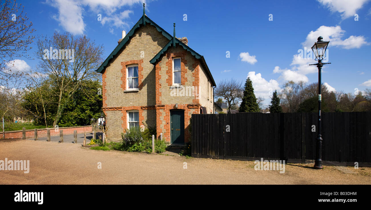 A Red Brick Country Cottage In An English Village Within An Idyllic ...