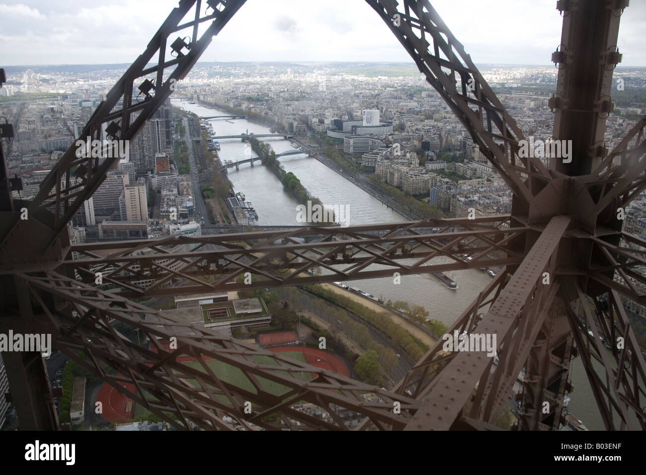 Ironwork details on the Eiffel Tower Paris France Stock Photo - Alamy
