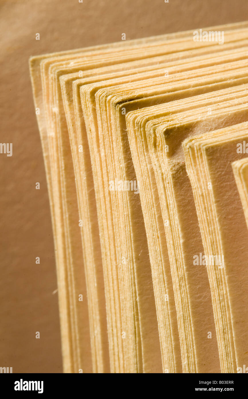 Closeup of weathered and yeallowed book pages from an old library Stock ...