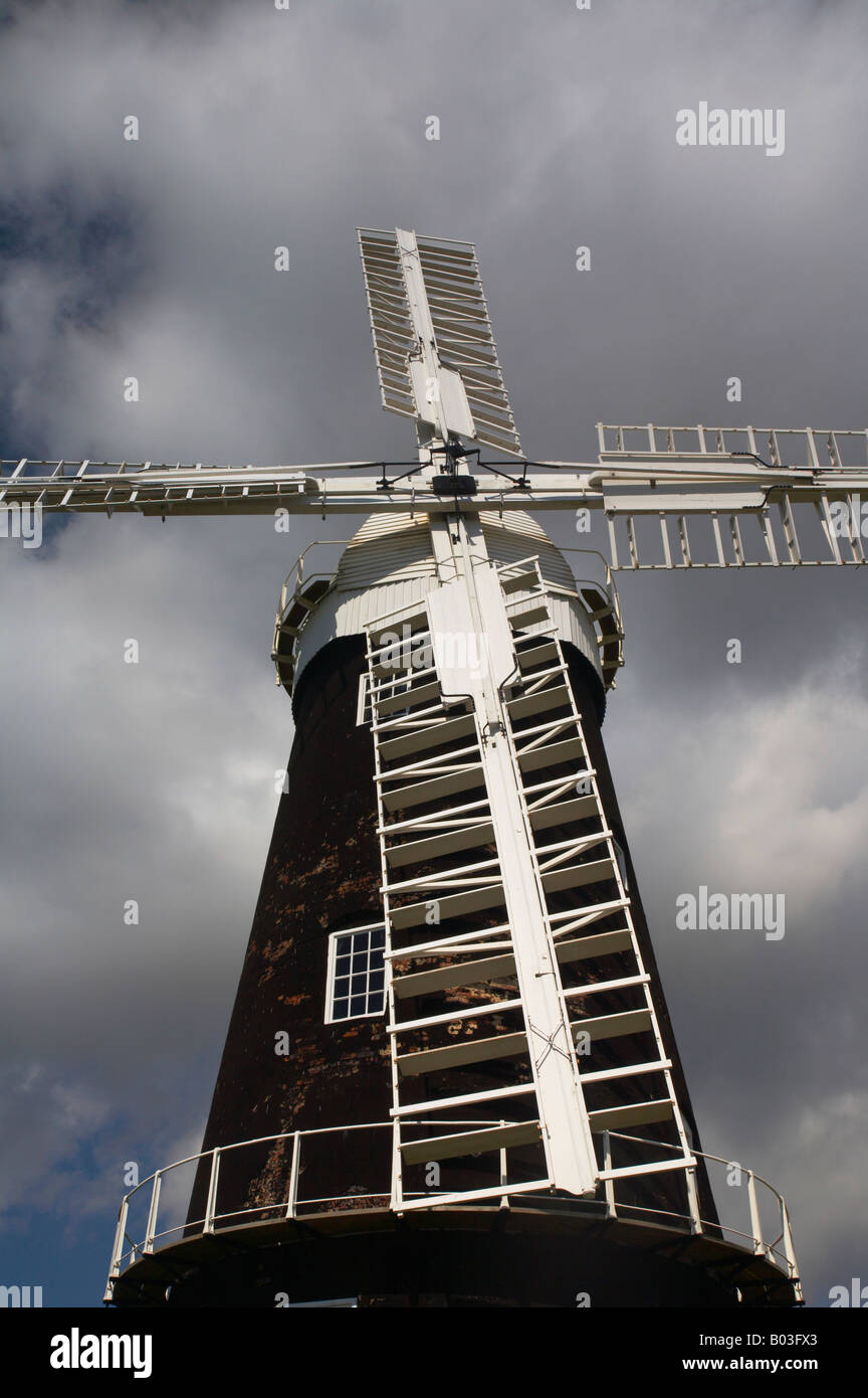 Close up of the recently restored Berney Arms windmill on the Norfolk ...