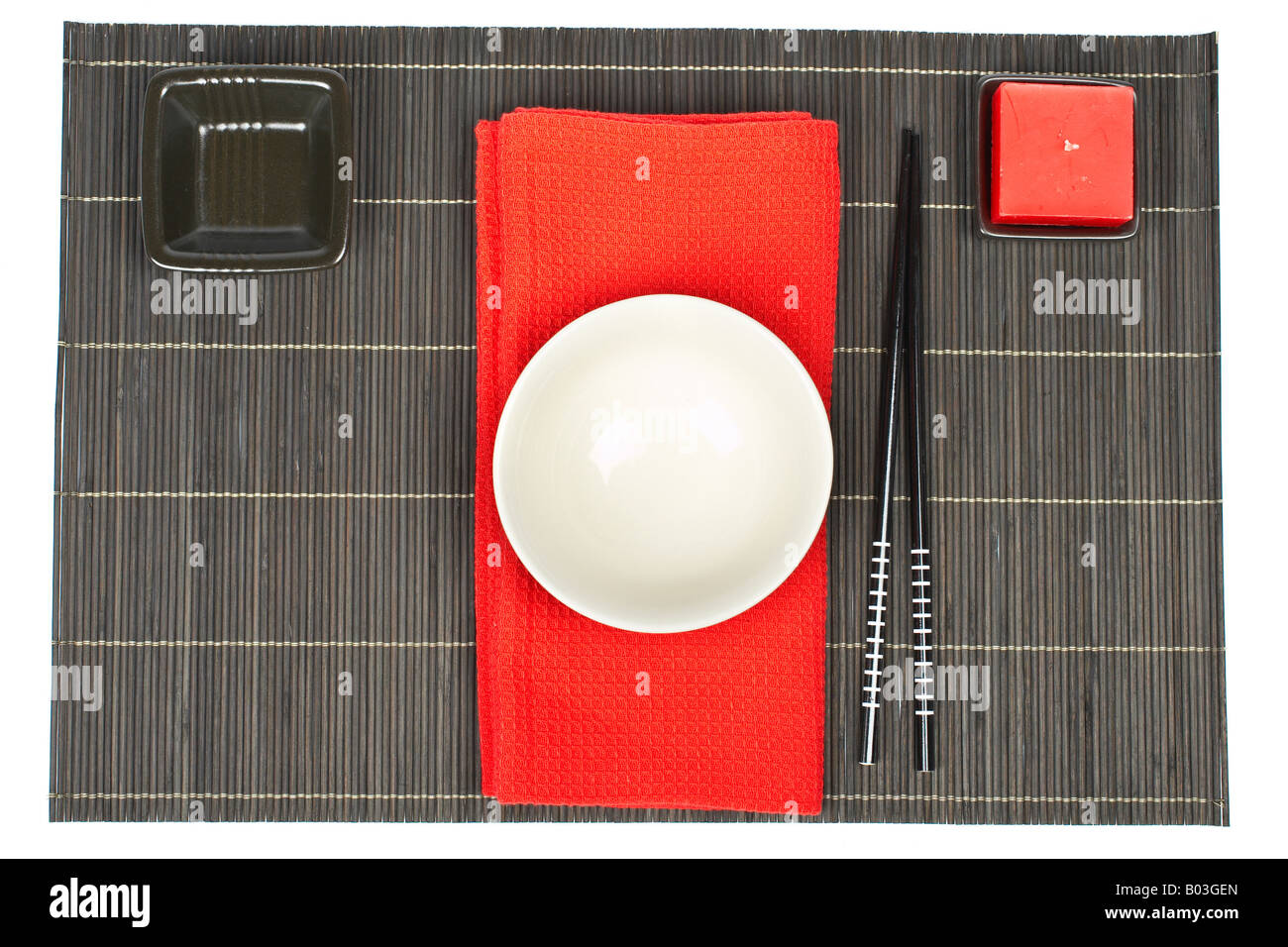 Asian table setting Cut Out Stock Images & Pictures - Alamy