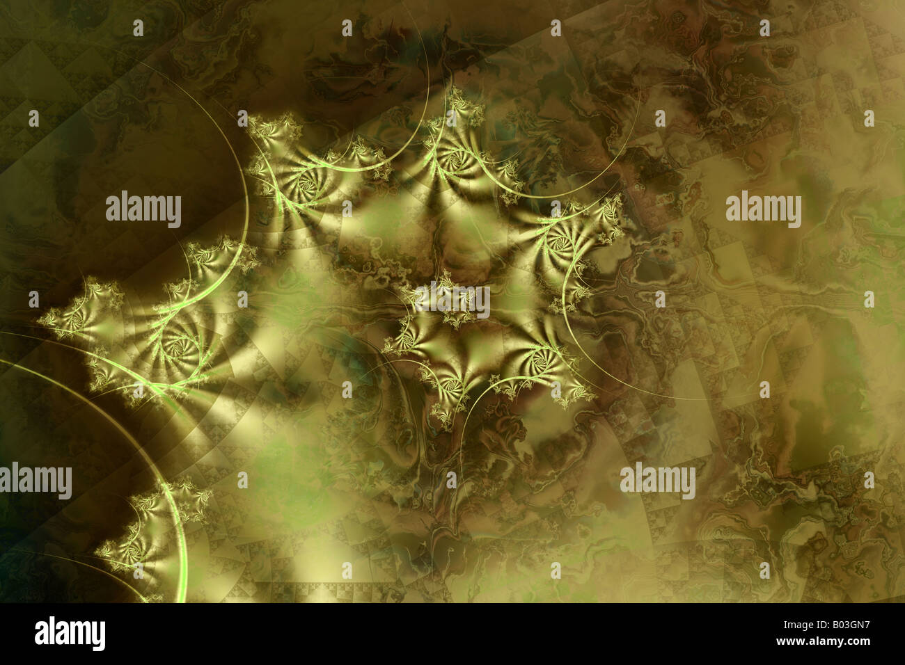 Abstract shell shape on abstract seabed background drawing in fractal ...