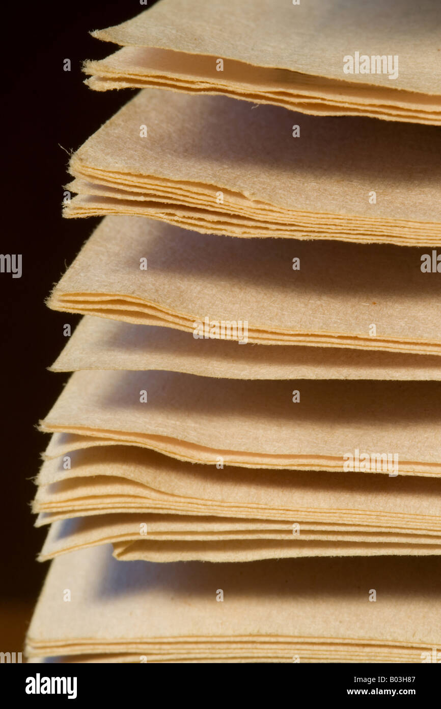 Closeup of weathered and yeallowed book pages from an old library Stock ...