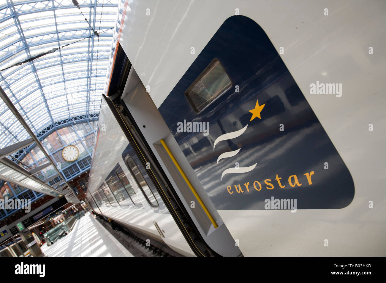 Eurostar train carriage at Kings Cross Saint Pancras Eurostar Channel ...