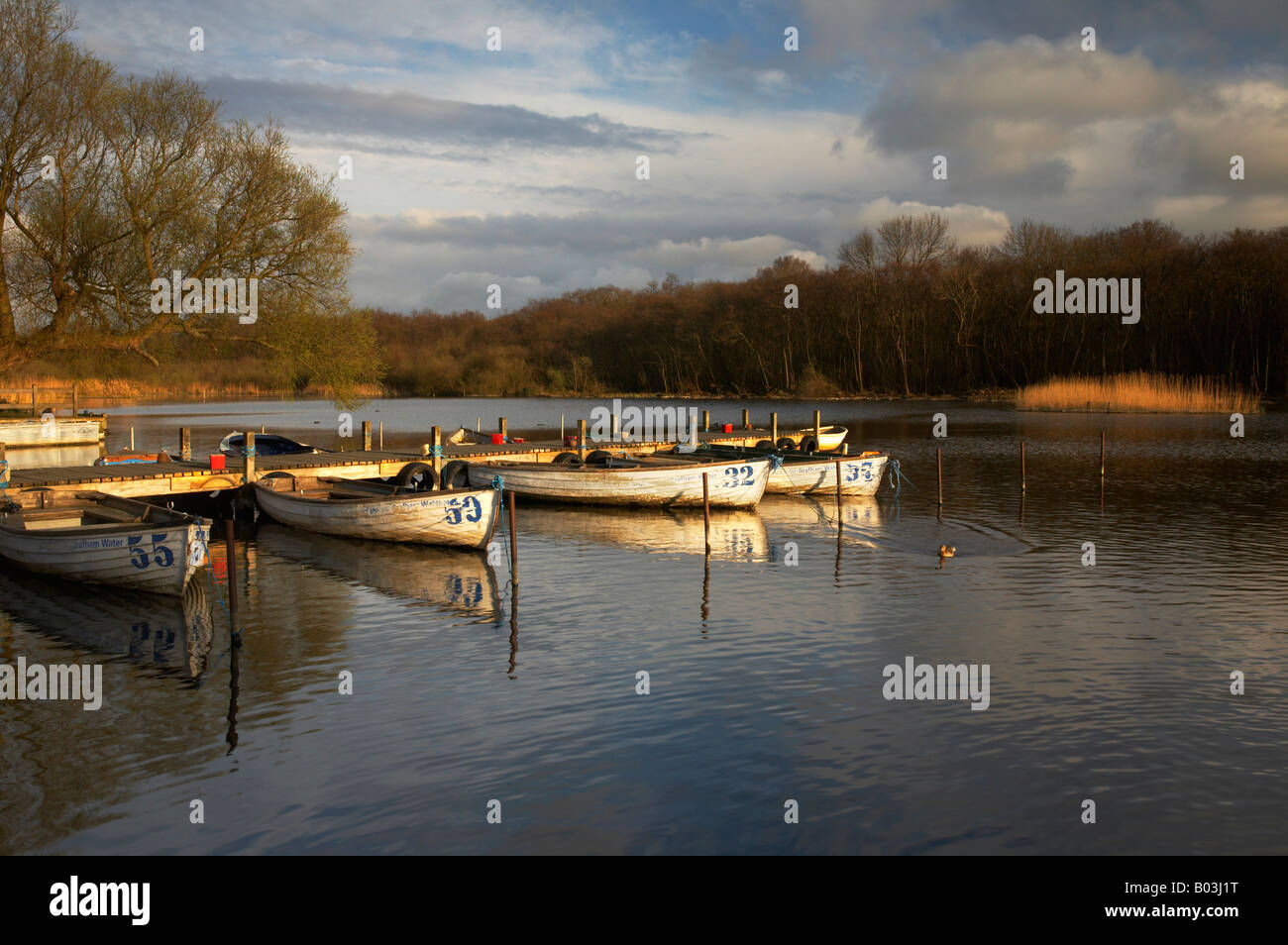 Rowing Boats for hire at Ormesby Little Broad on the Norfolk Broads ...
