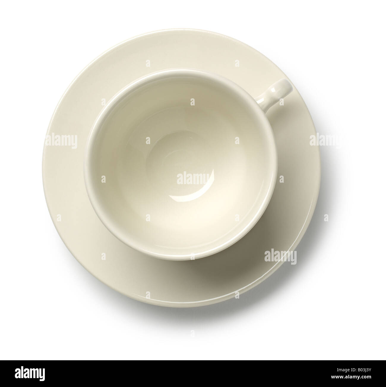 Empty Coffee cup elevated view Stock Photo - Alamy