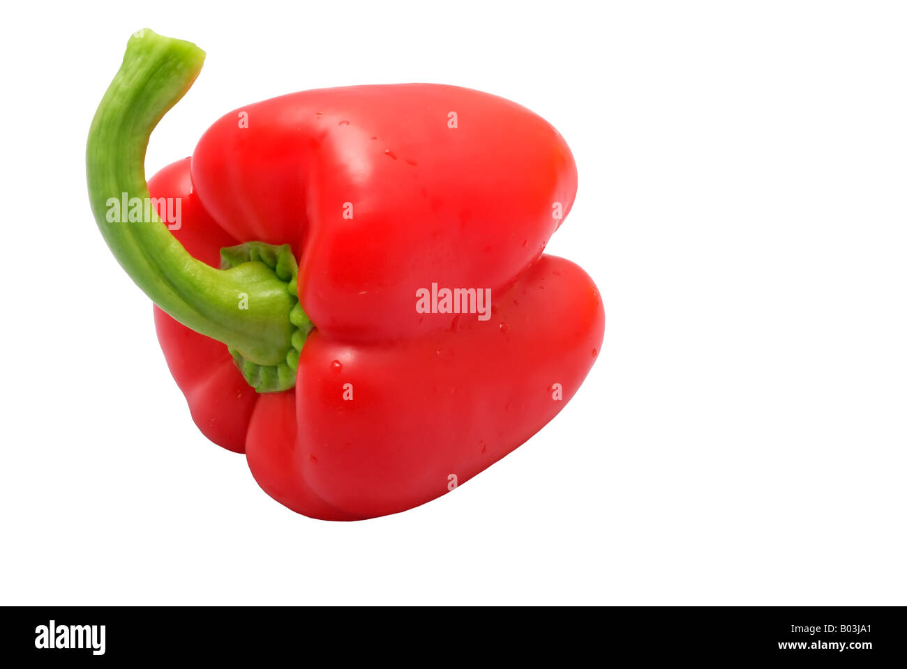 Red Pepper Cut Out on White Background Stock Photo - Alamy
