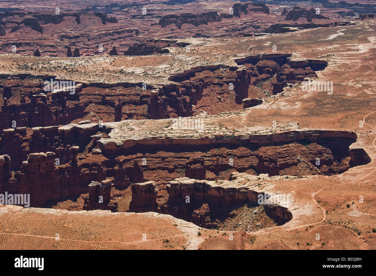 View from Grand Viewpoint Overlook with Shafer Trail road Stock Photo ...