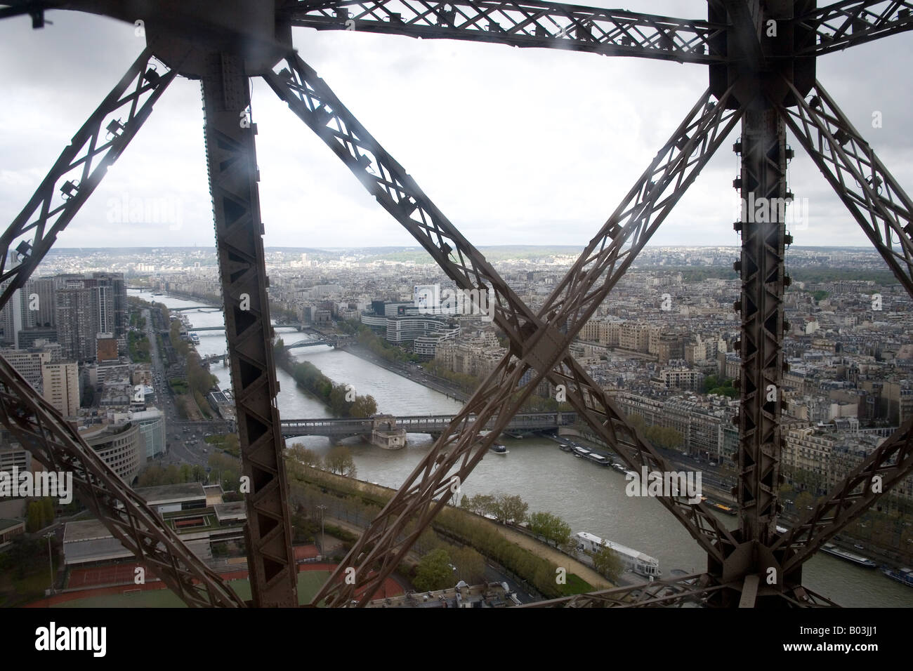 Ironwork details on the Eiffel Tower Paris France Stock Photo - Alamy