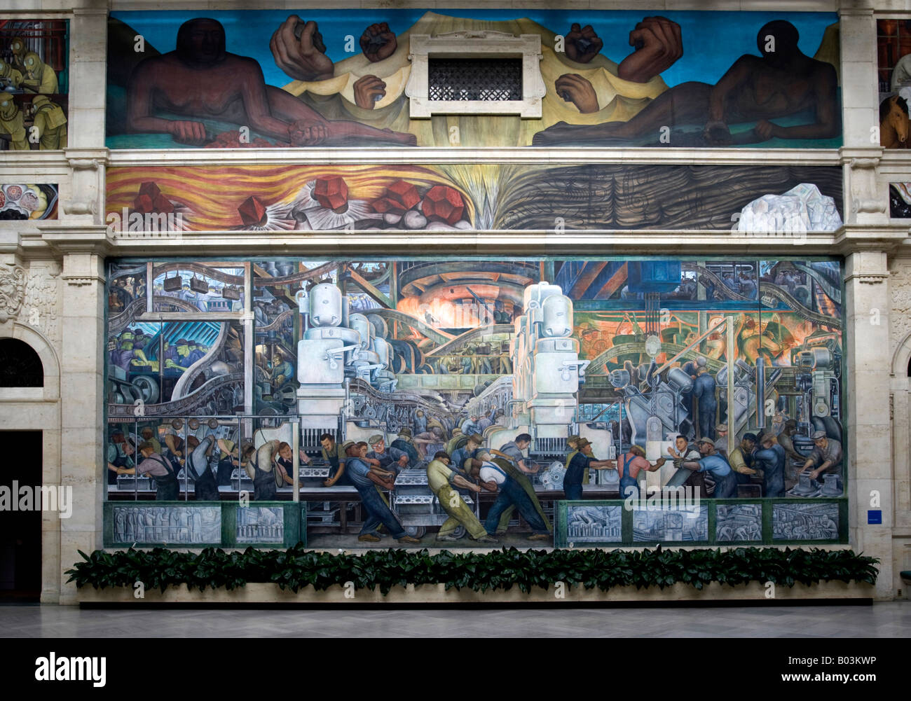 Diego Rivera mural Detroit Institute of Arts Detroit Industrys Stock Photo - Alamy