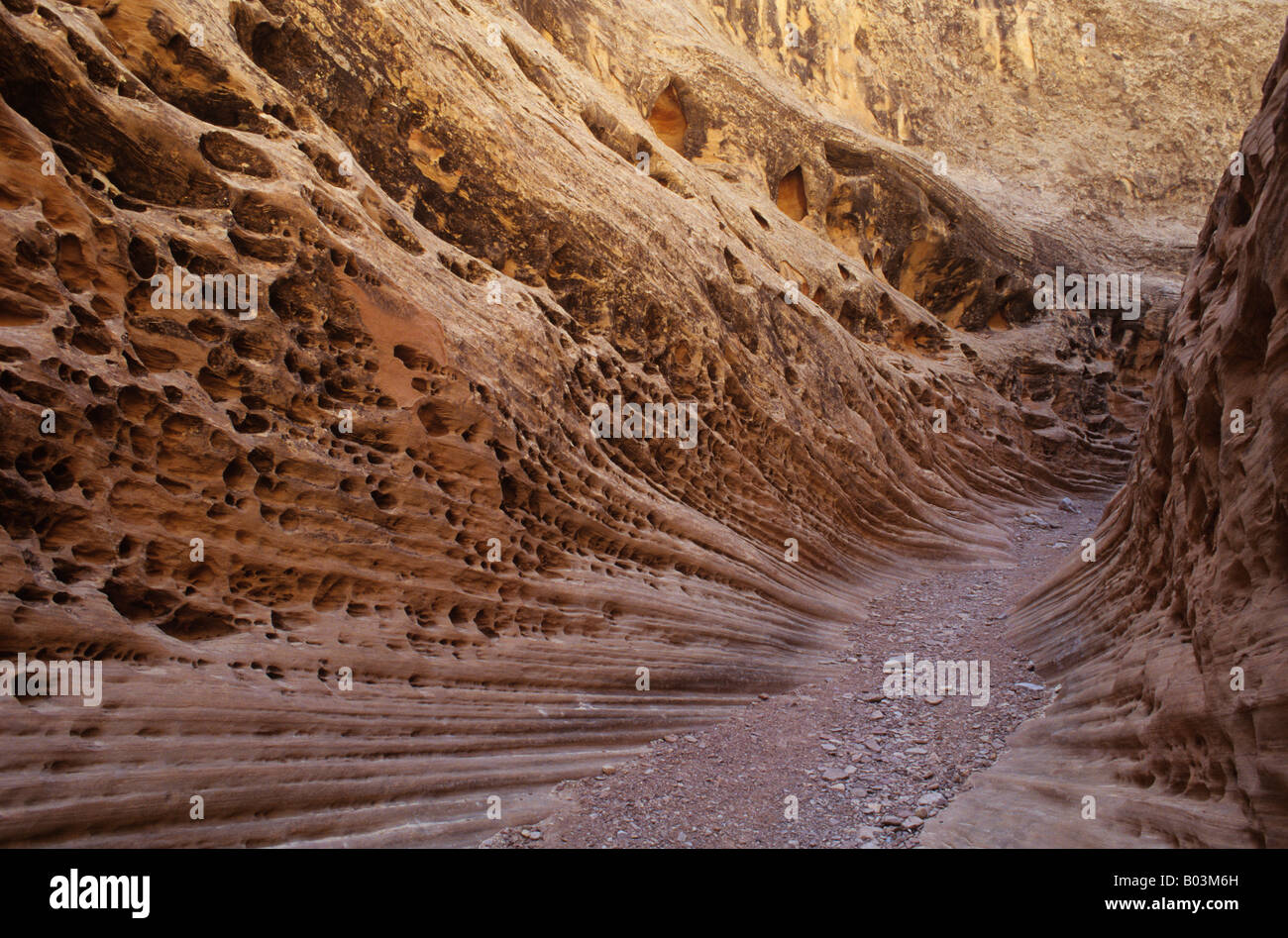 Strange eroded walls in Little Wild Horse Canyon, Utah USA Stock Photo ...
