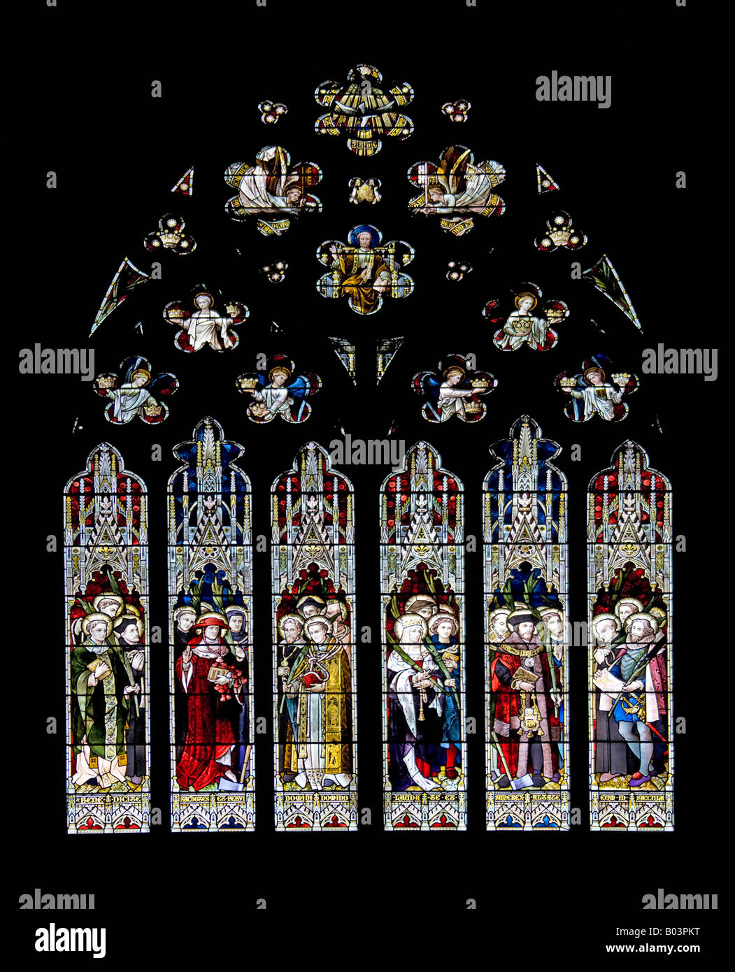 Glass window In Catholic Church. Cambridge. Cambridgeshire. East Anglia ...