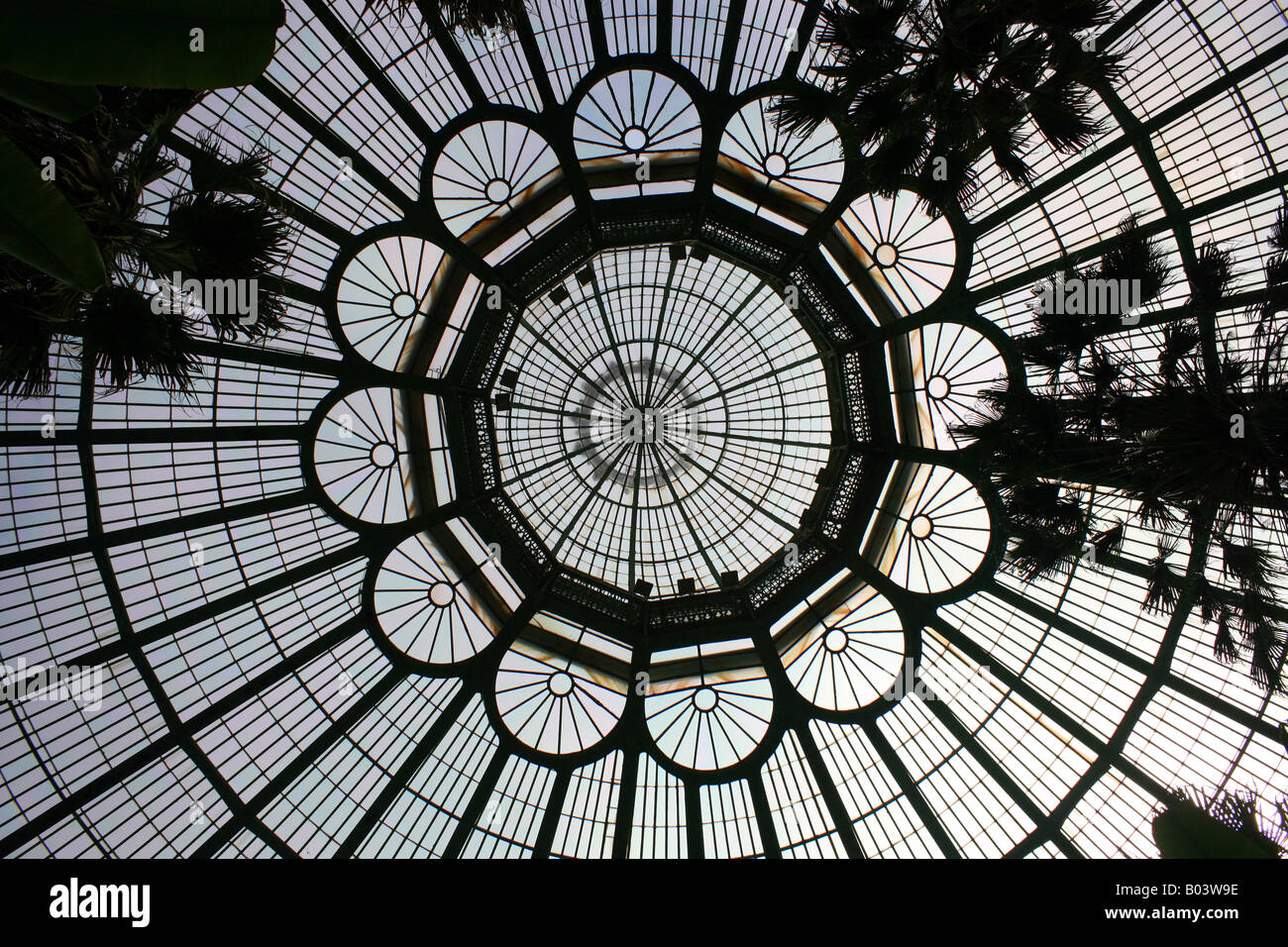 interior of Wintergarden, The Royal Glasshouses, Laeken, Brussels ...