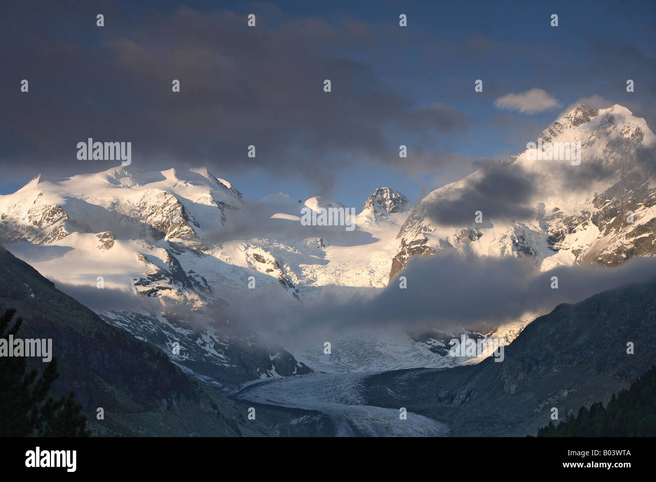 morteratsch glacier morteratschgletscher bernina range berninagruppe ...