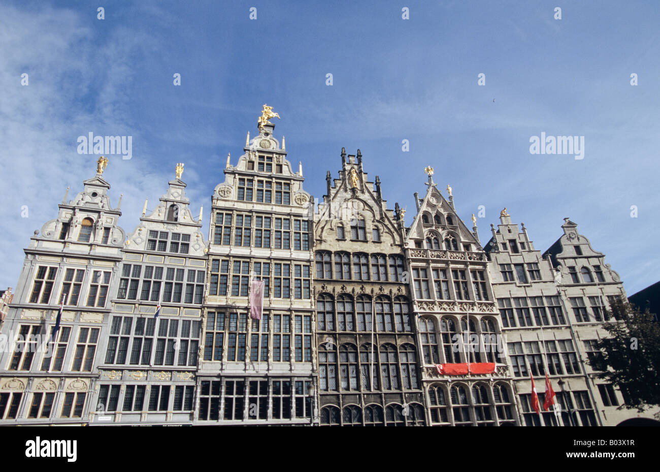 historic buildings on the Groote Markt in Antwerp Flanders Belgium ...