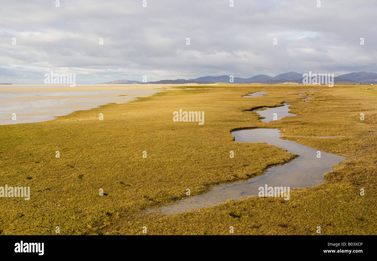 A golden sandy beach on Harris Outer Hebrides Scotland UK Stock Photo ...