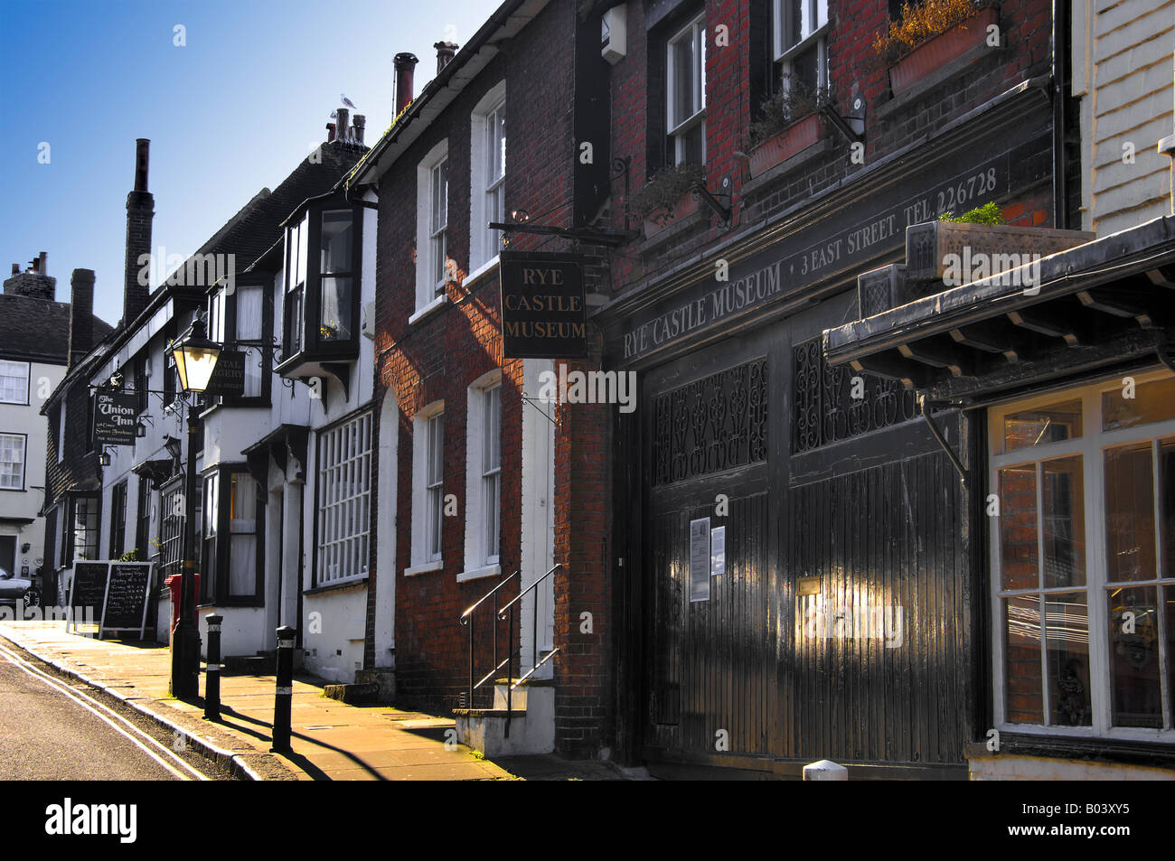 street scene showing old medieval buildings in historic citidel in five ...