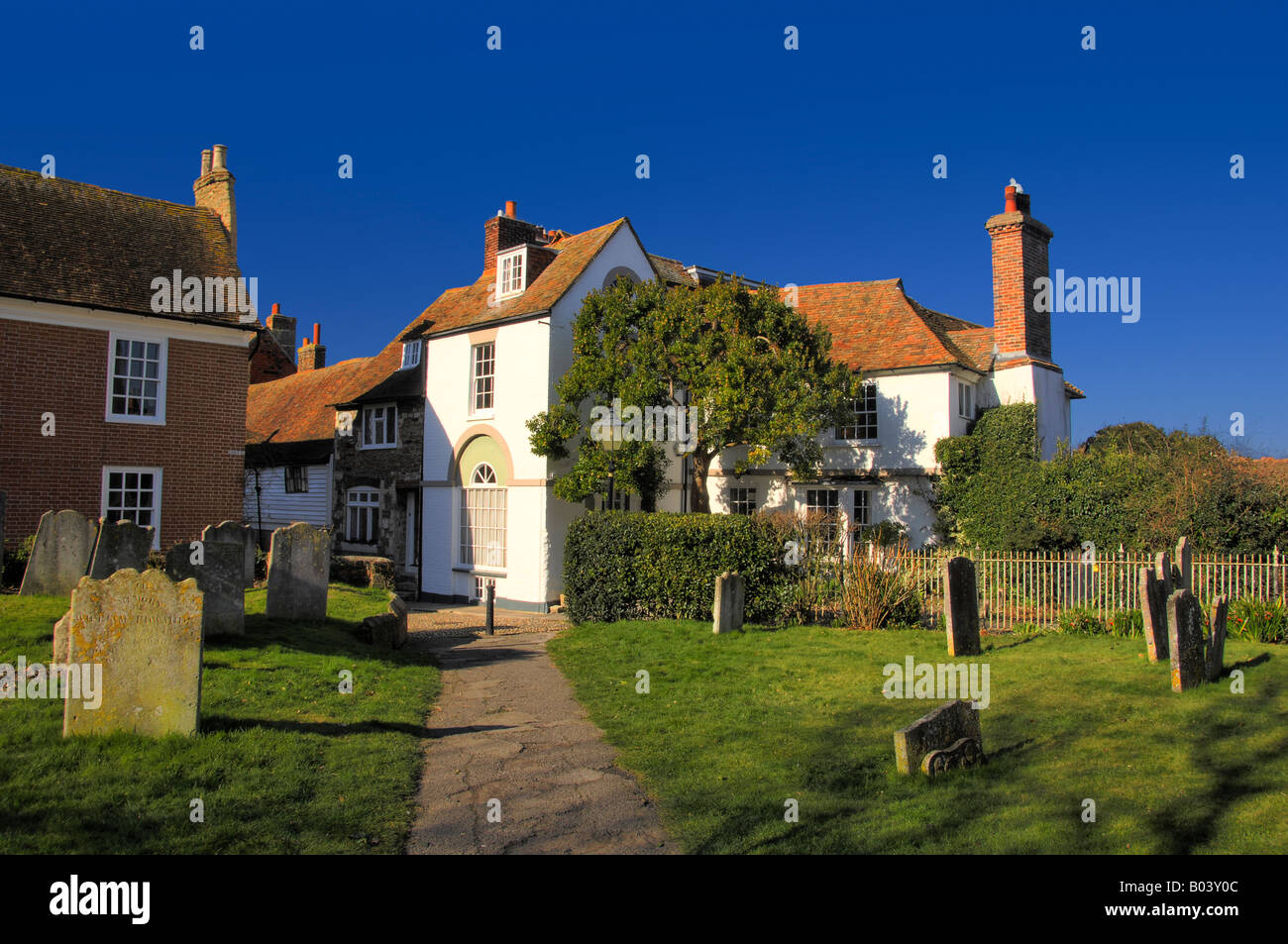 street scene showing old medieval buildings in historic citidel in five ...