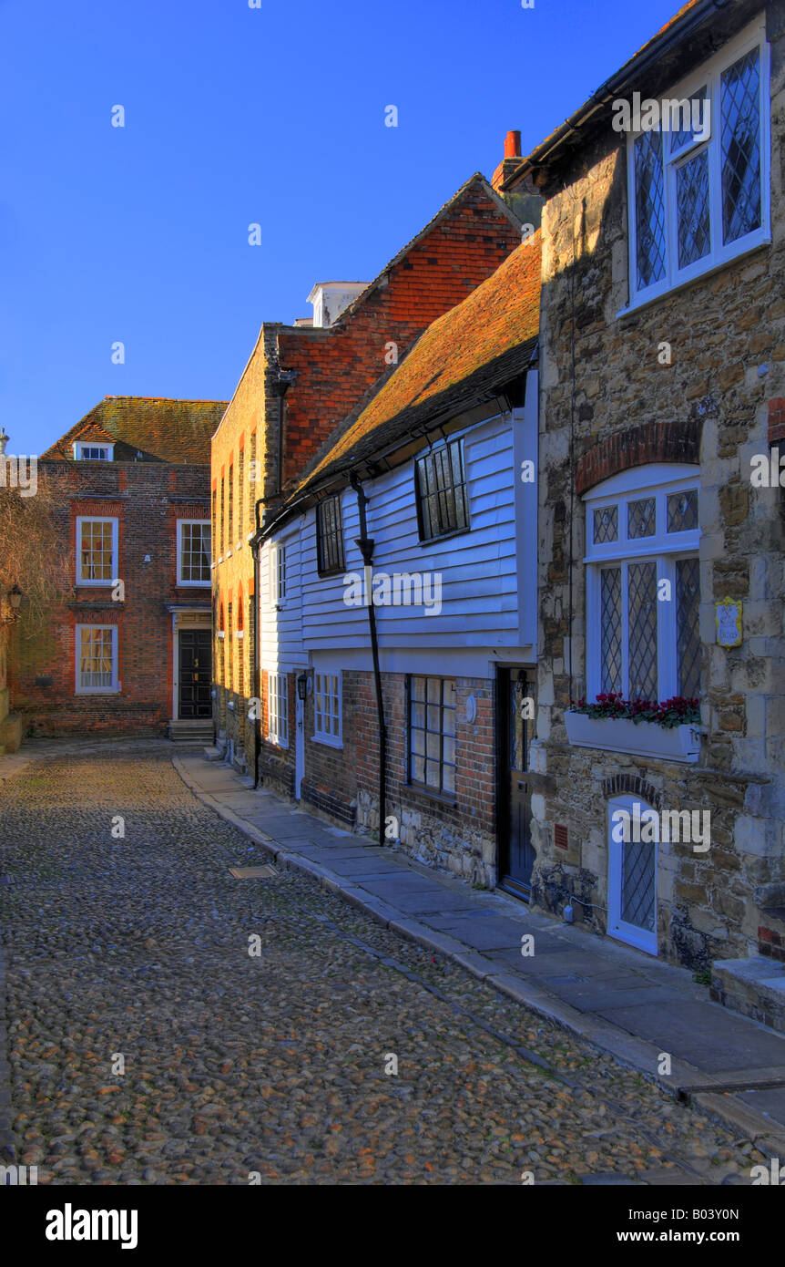 street scene showing old medieval buildings in historic citidel in five ...