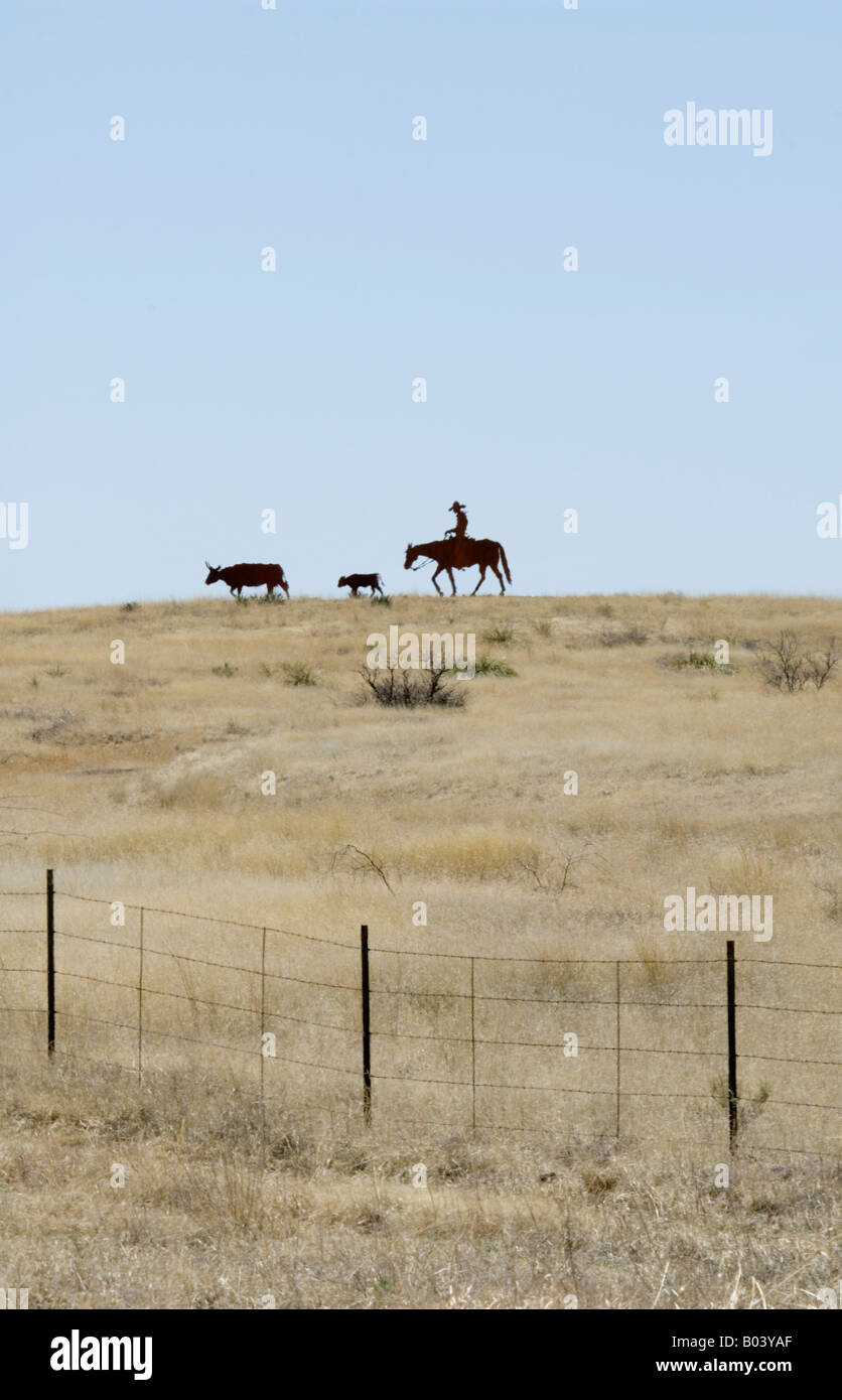 Cowboy and cattle cut out near Patagonia Arizona USA Stock Photo - Alamy