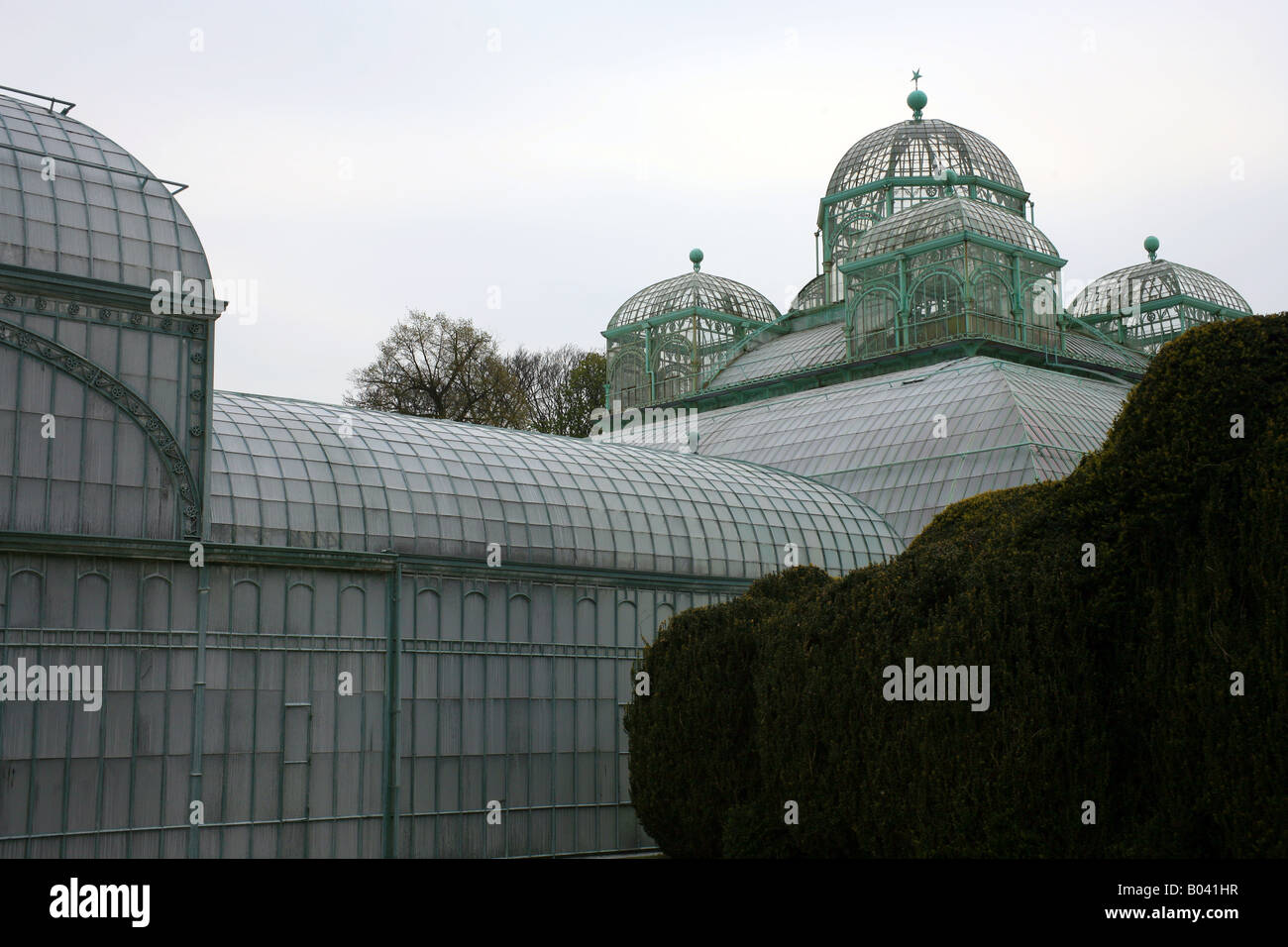 view of Congo House and Wintergarden at The Royal Glasshouses, Laeken ...
