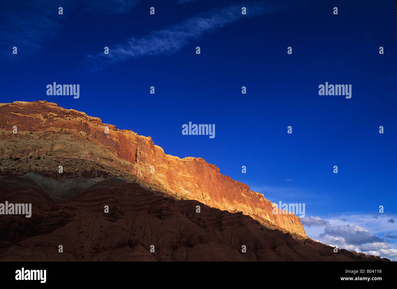 Last light of the day, Capitol Reef National Monument ,Utah USA Stock ...