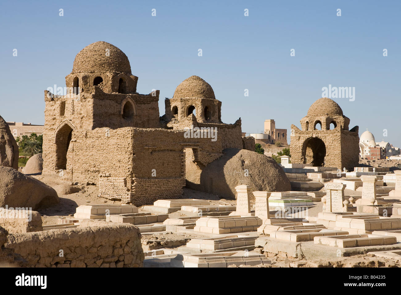 The Fatimid Cemetery, Aswan City, Egypt Stock Photo - Alamy