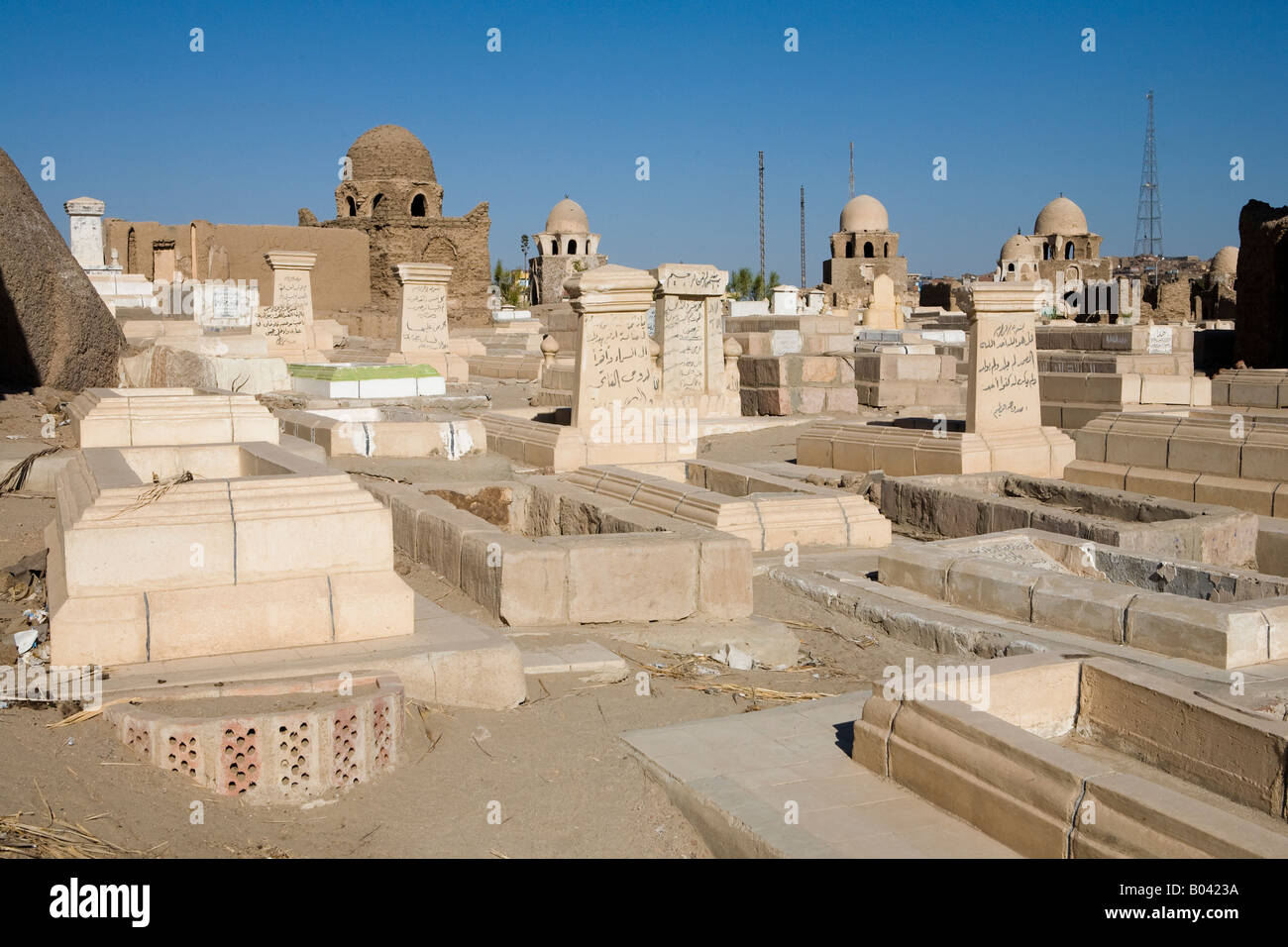 The Fatimid Cemetery, Aswan City, Egypt Stock Photo - Alamy