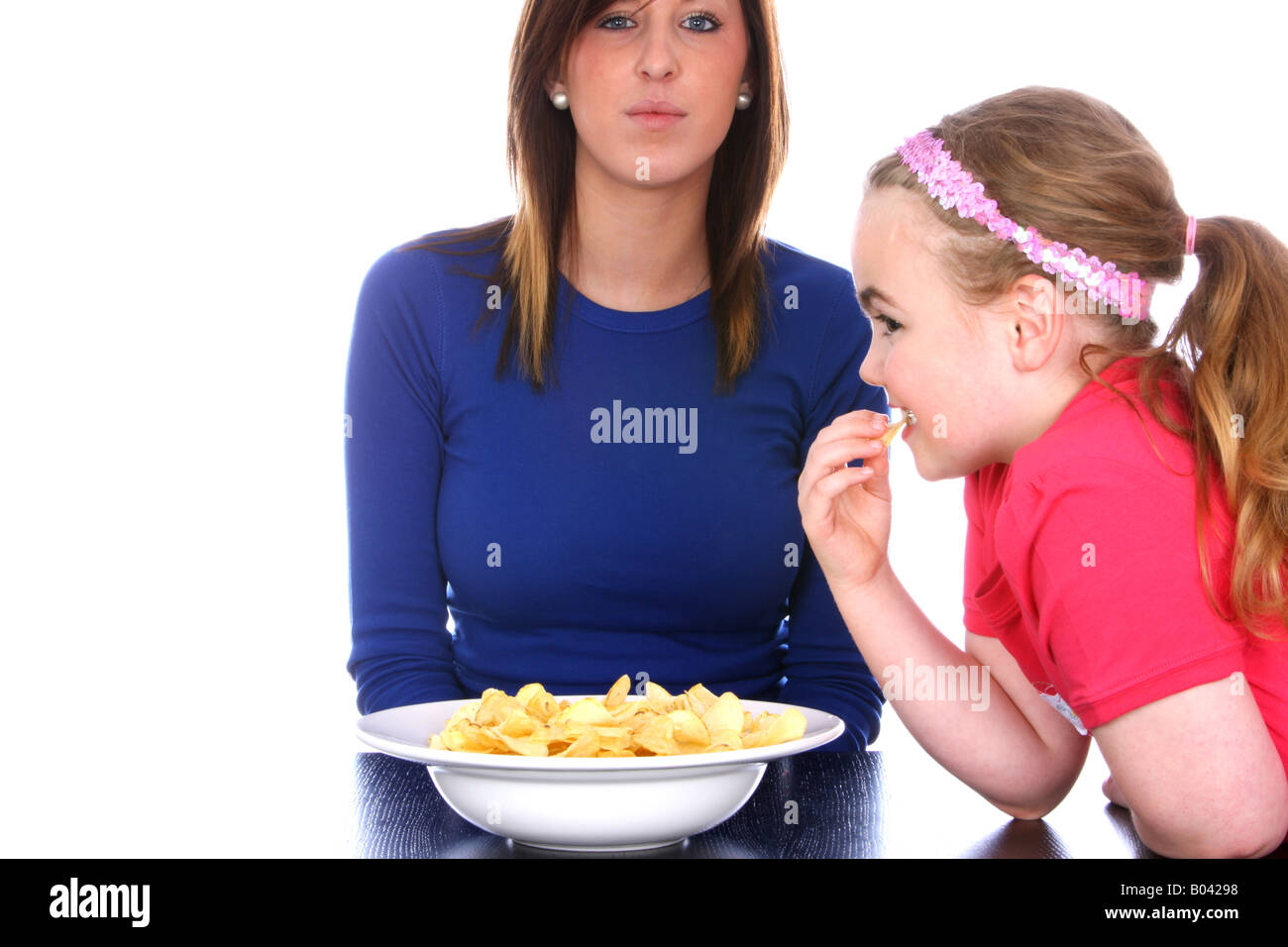 Children Eating Crisps Models Released Stock Photo - Alamy