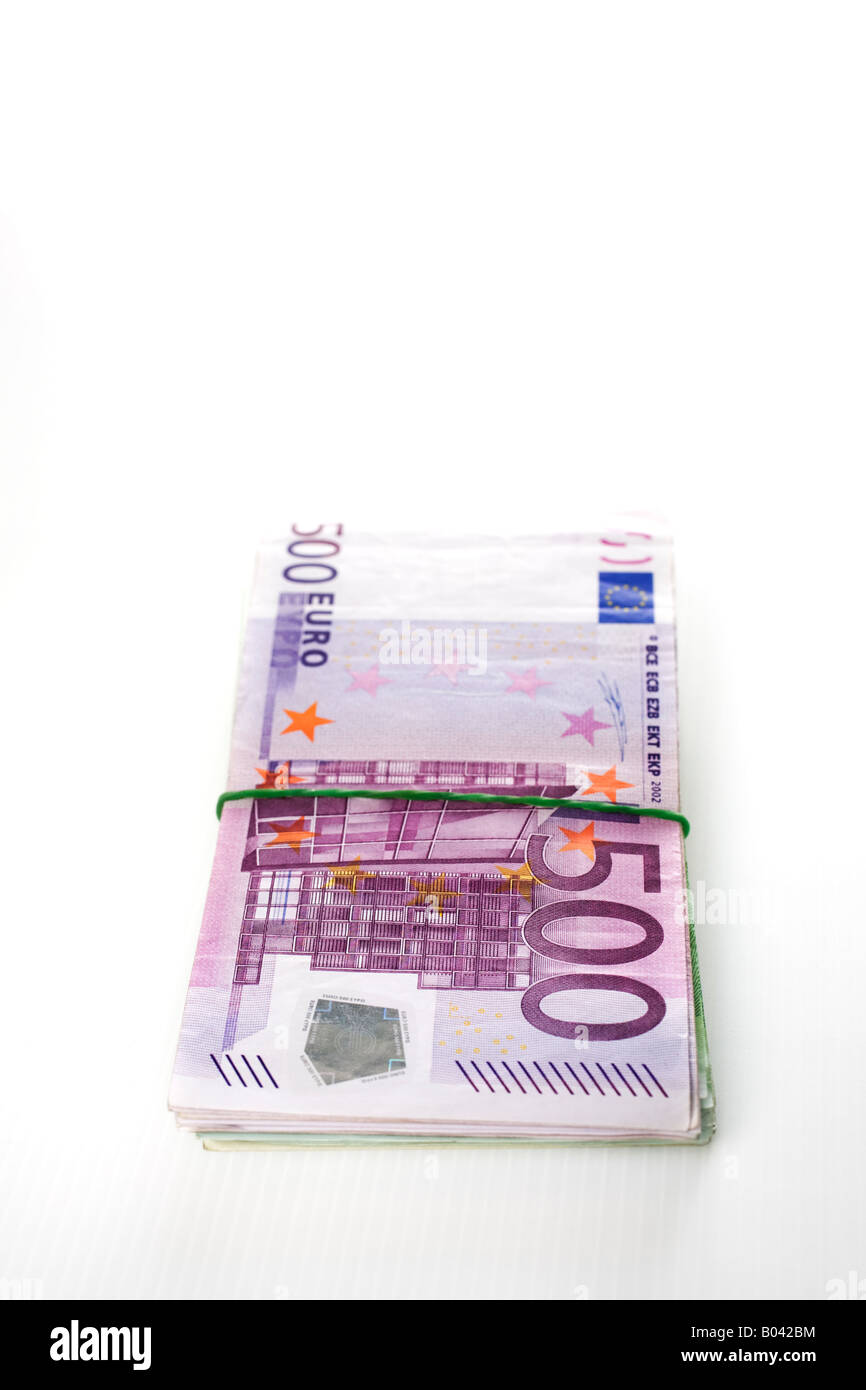 Euro currency banknote bundle Stock Photo - Alamy